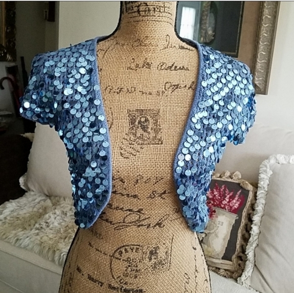 rave | Tops | Vintage Disco Embellished Bolero | Poshmark